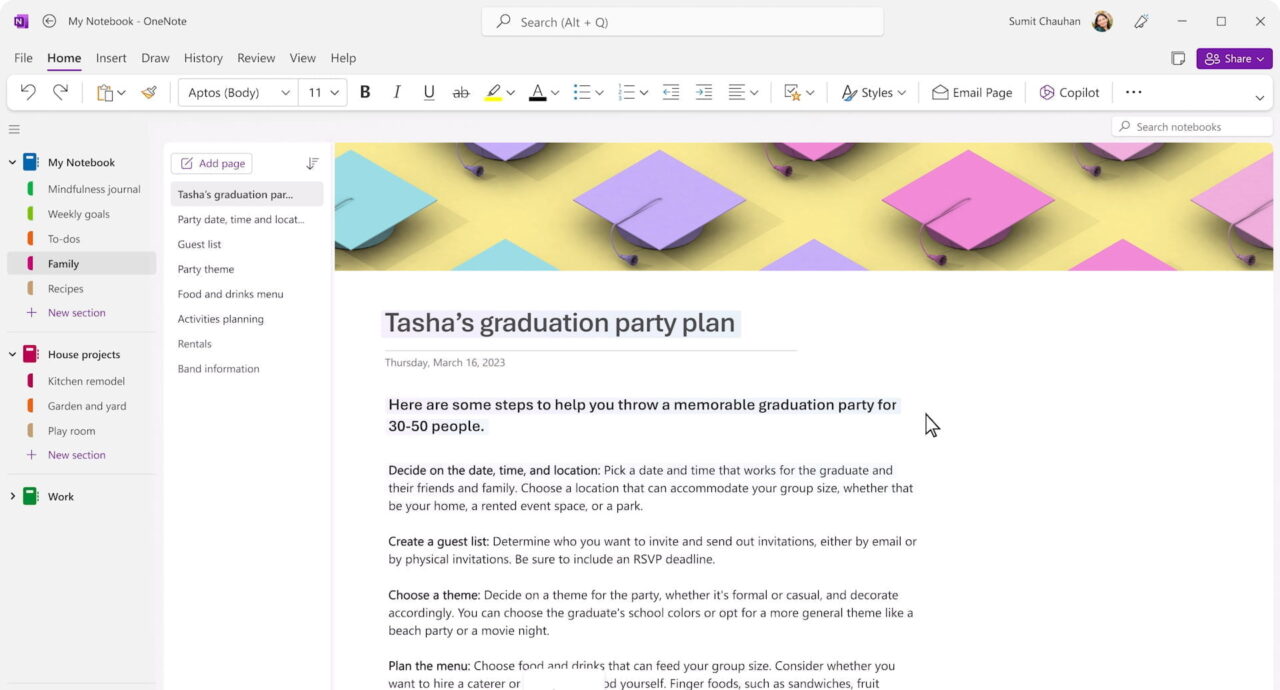 Onenote Copilot - Microsoft Office 365 - IT Support